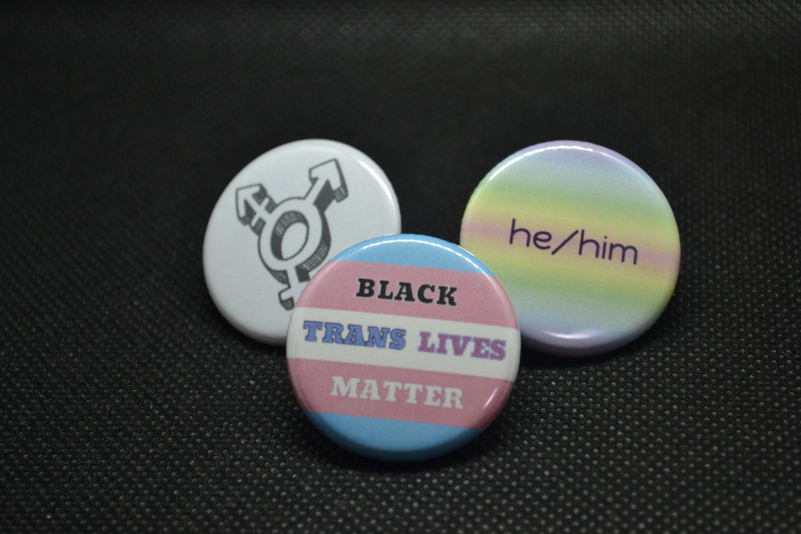 Black Trans Button Black Trans Lives Matter Pin Transgender | Etsy