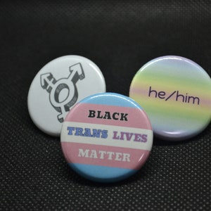 Black Trans Button, Black Trans Lives Matter Pin, Transgender Pin ...