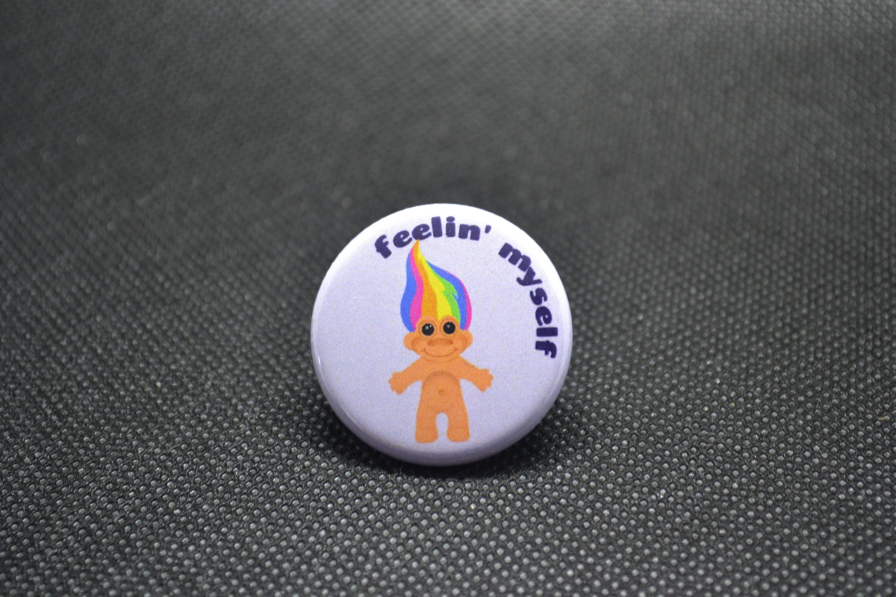 90s Troll Button Wishing Troll Button Troll Doll Button | Etsy