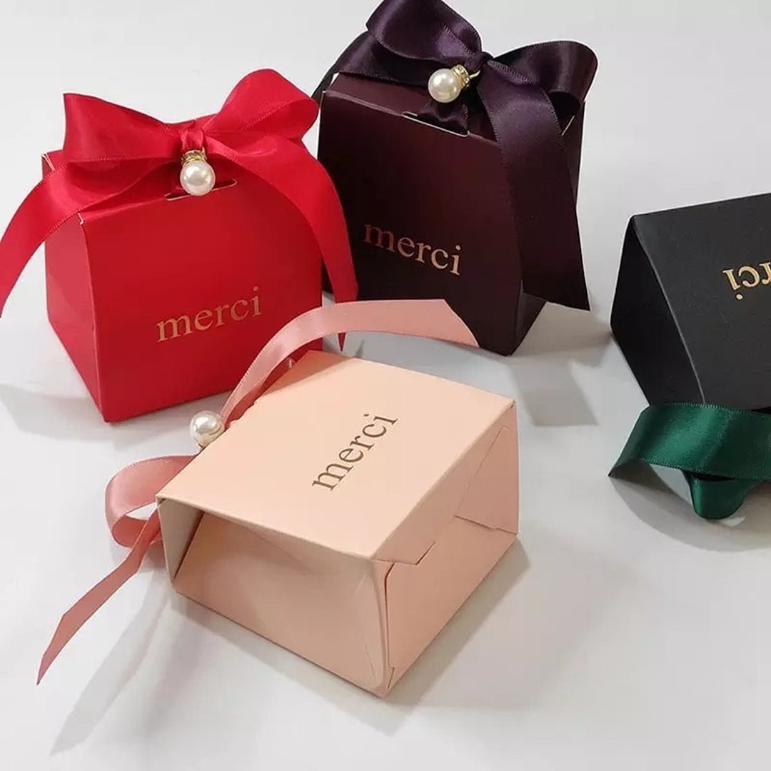 20pc/50pc/100pc Wedding Favours Merci Gift Bags/boxes - Etsy