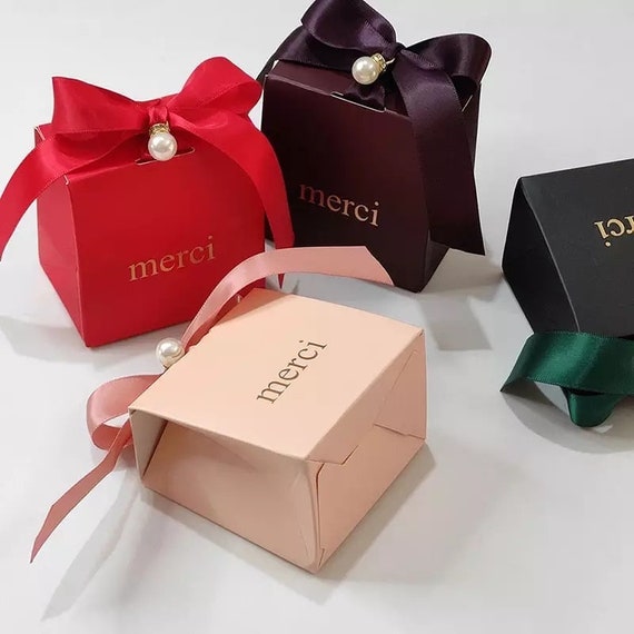 20pc/50pc/100pc Wedding Favours Merci Gift Bags/boxes - Etsy