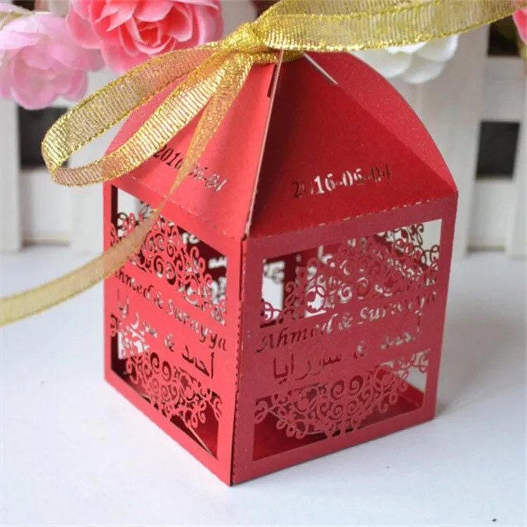 200pc-50pc Personalized Name Wedding Favor Boxes - Etsy