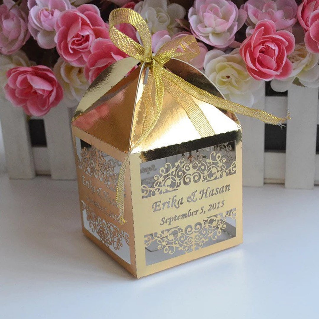 200pc-50pc Personalized Name Wedding Favor Boxes - Etsy