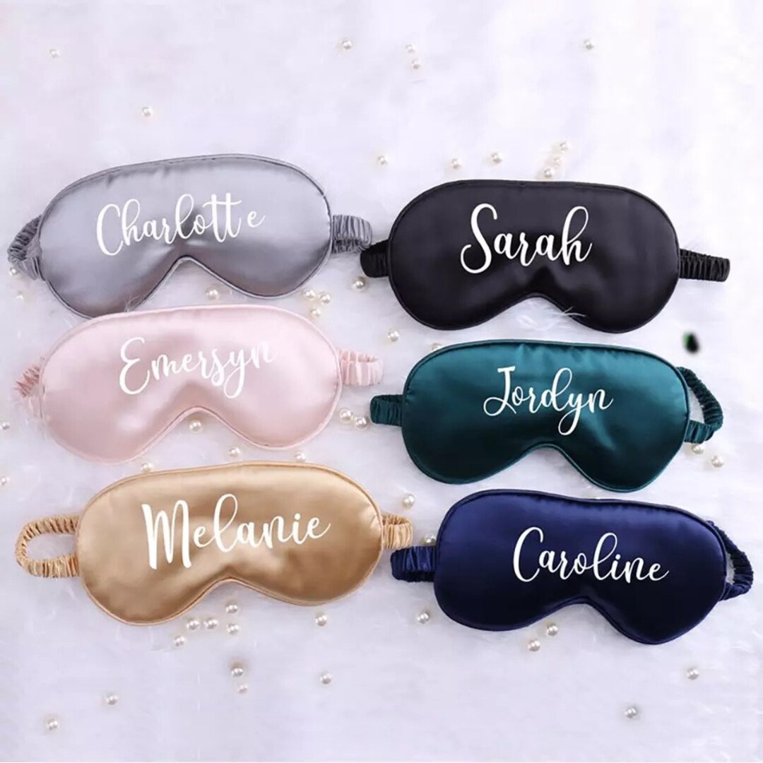 Personalized Satin Eye Mask for Sleeping Birthday Eye Mask Sleepover ...