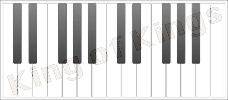 Printable Piano Keyboard: 2 Octave Music Theory Visual Aid (SVG PNG ...