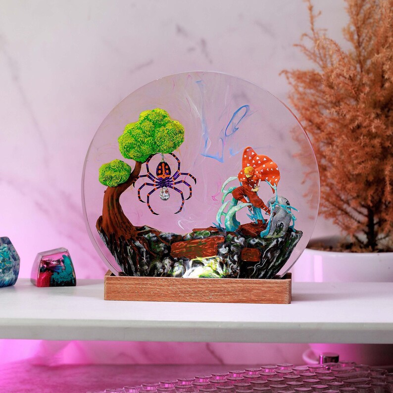 DE.MON Sla.yer Epoxy Resin Lamp, Custom Ze.nitsu Anime Night Light ...