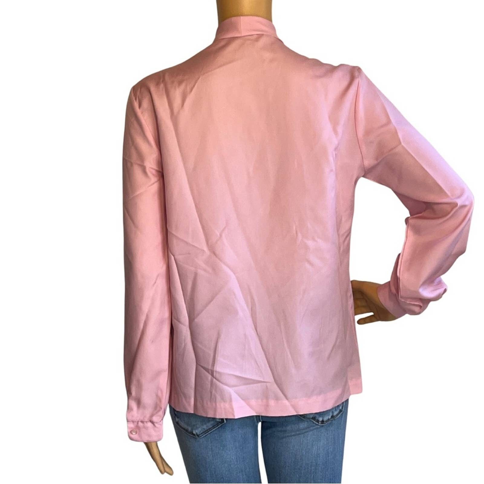 Vintage 70s 80s Pink Secretary Blouse - Etsy