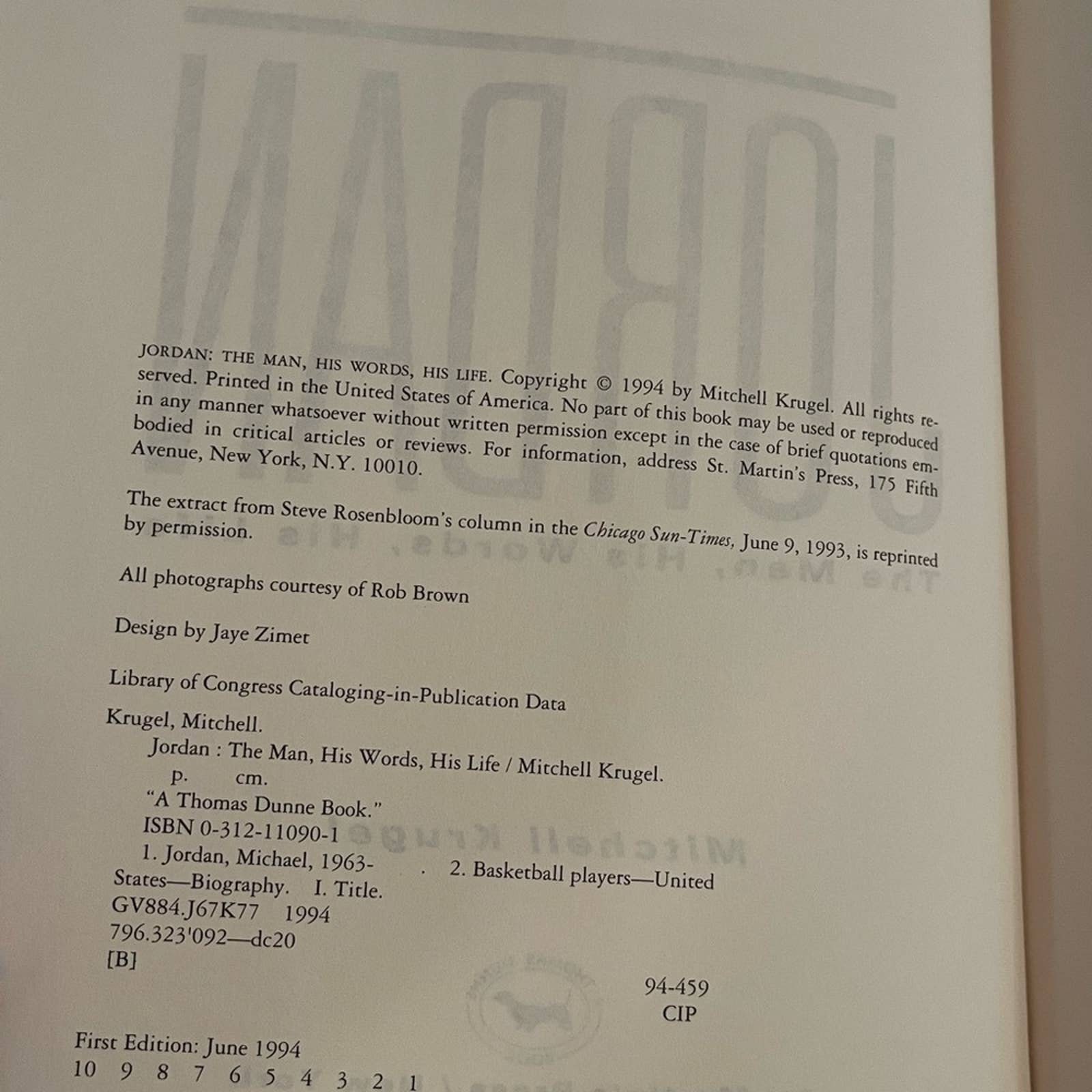 Jordan the Man His Words His Life Hardcover First Edition Book - Etsy