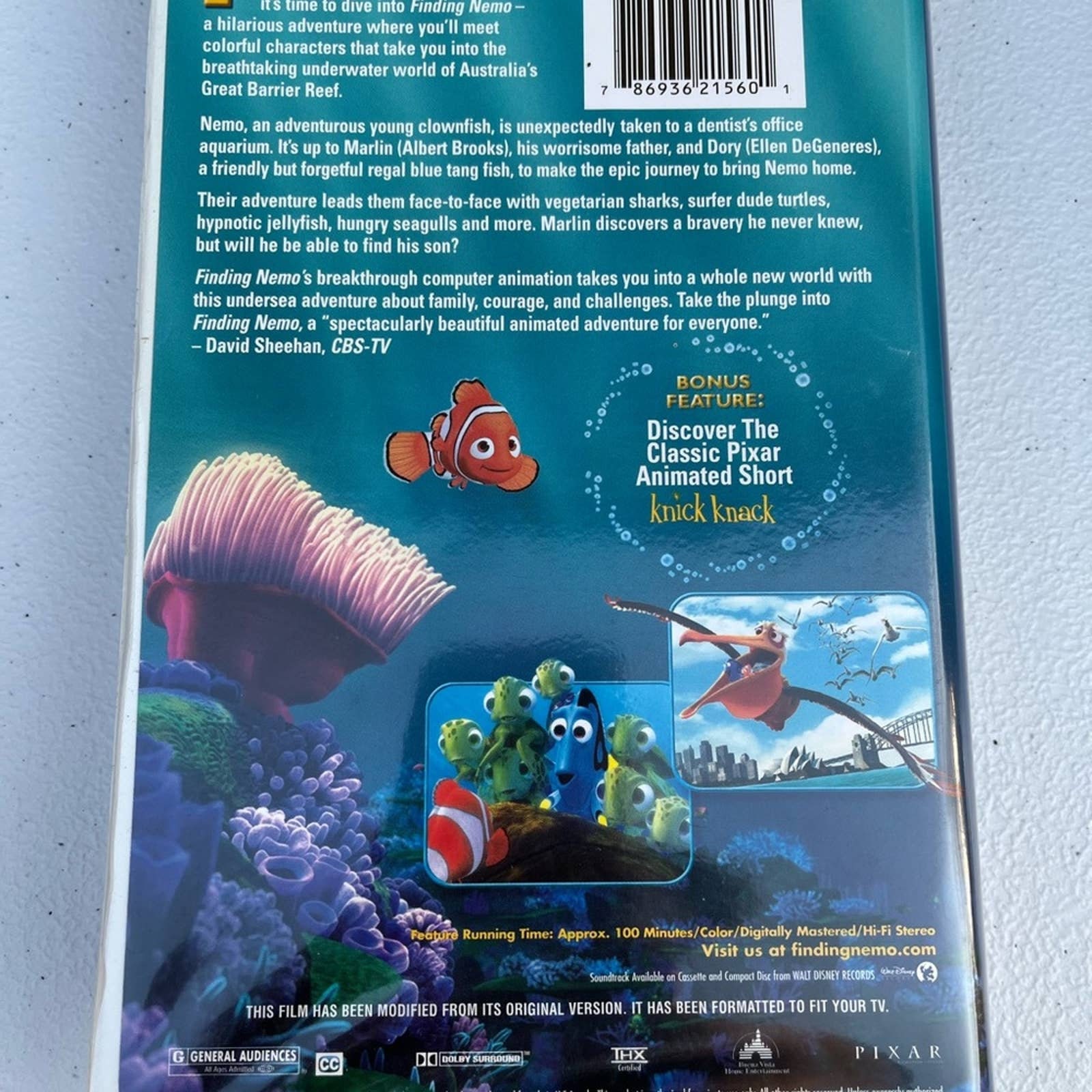 Finding Nemo Pixar Disney VHS Movie - Etsy