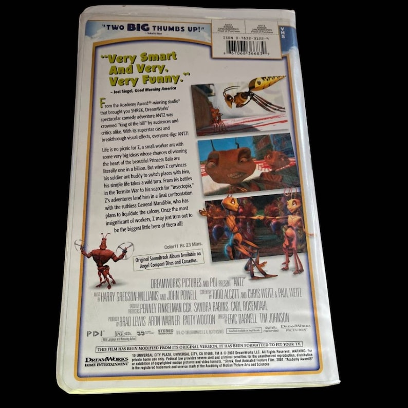 Dreamworks Antz Movie VHS - Etsy