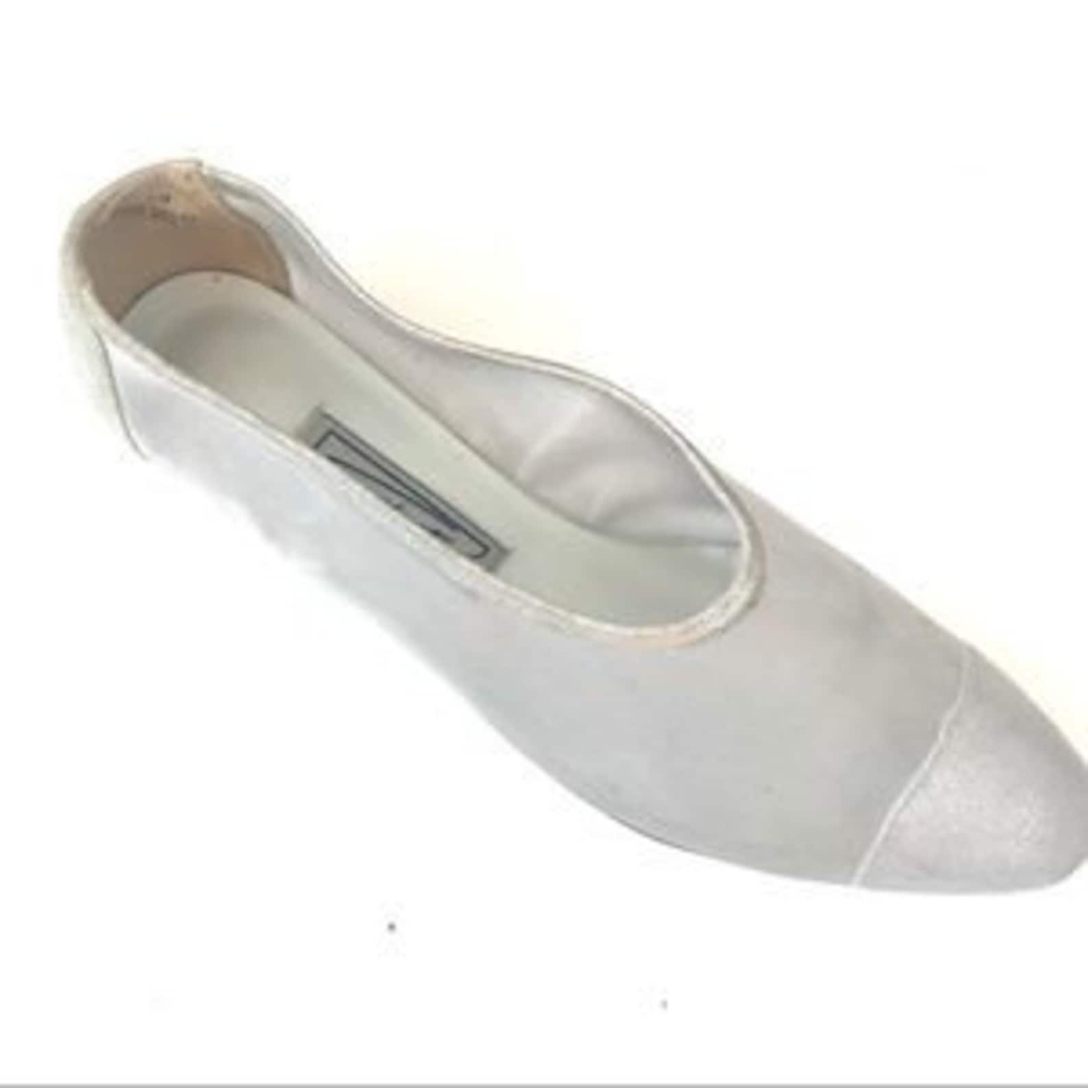 Vintage 80s Silver Mesh and Leather Shoes - Etsy
