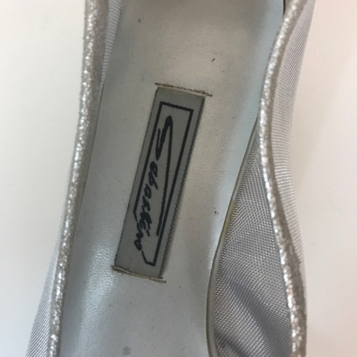 Vintage 80s Silver Mesh and Leather Shoes - Etsy