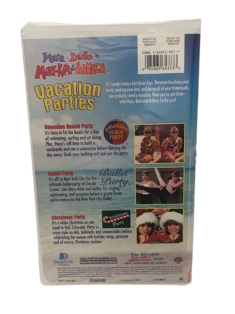 Vintage Mary Kate and Ashley Vacation Parties VHS Movie - Etsy