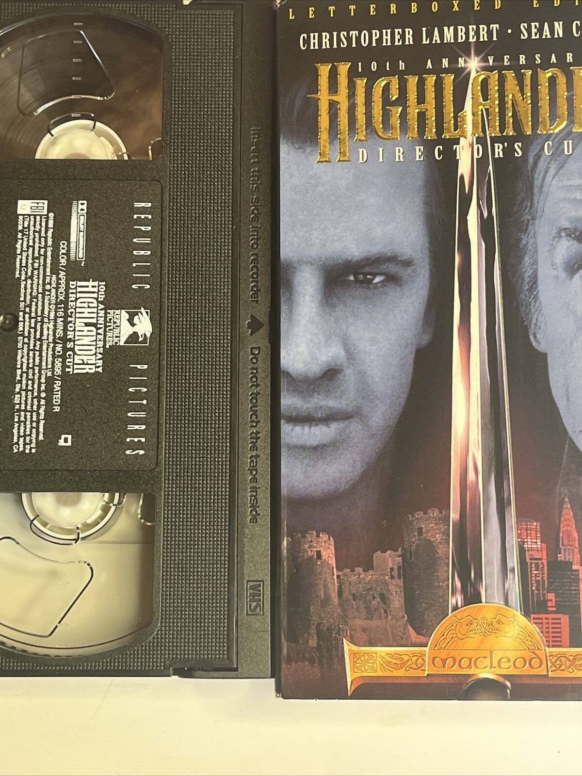 Highlander VHS 1996 10th Anniversary Directors Cut - Etsy