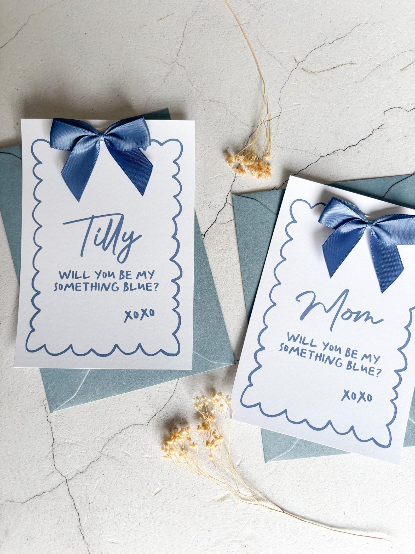 Bridesmaid Proposal Card | SOMETHING BLUE SCALLOP | Will You Be My | A6 ...