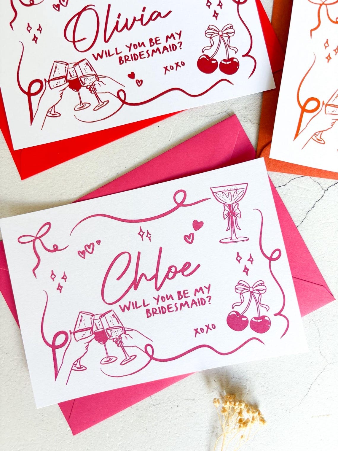 Bridesmaid Proposal Card | CHERRY FIZZ PROPOSAL | Will You Be My | A6 ...