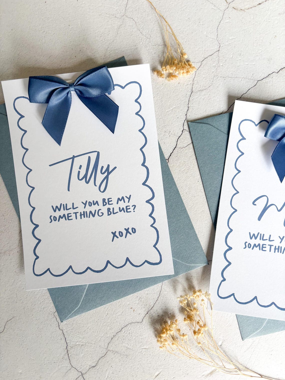 Bridesmaid Proposal Card | SOMETHING BLUE SCALLOP | Will You Be My | A6 ...