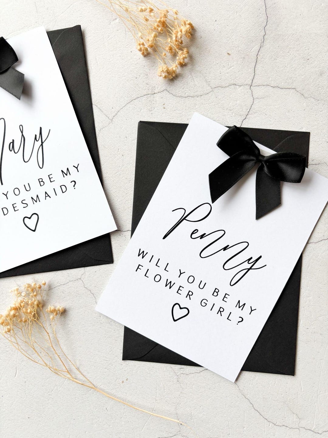 Bridesmaid Proposal Card | BLACK BOW PROPOSAL | Will You Be My | A6 ...