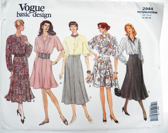 UNCUT Vogue Attitudes 1620 Pattern for Designer Blouse Collection by ...