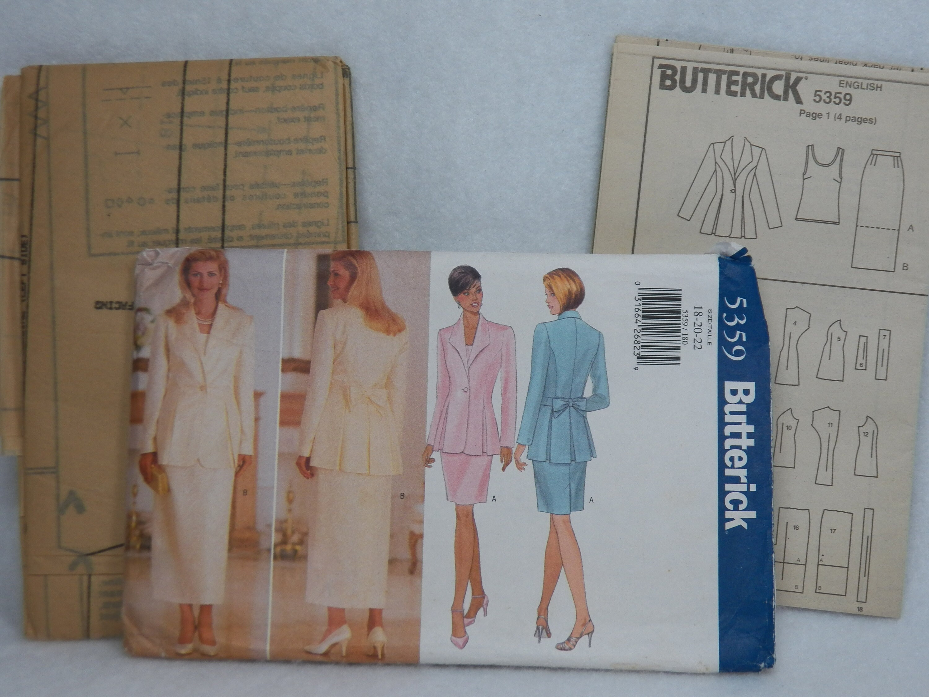 UNCUT Butterick 5359 Pattern for Semi-fitted Lined Jacket - Etsy