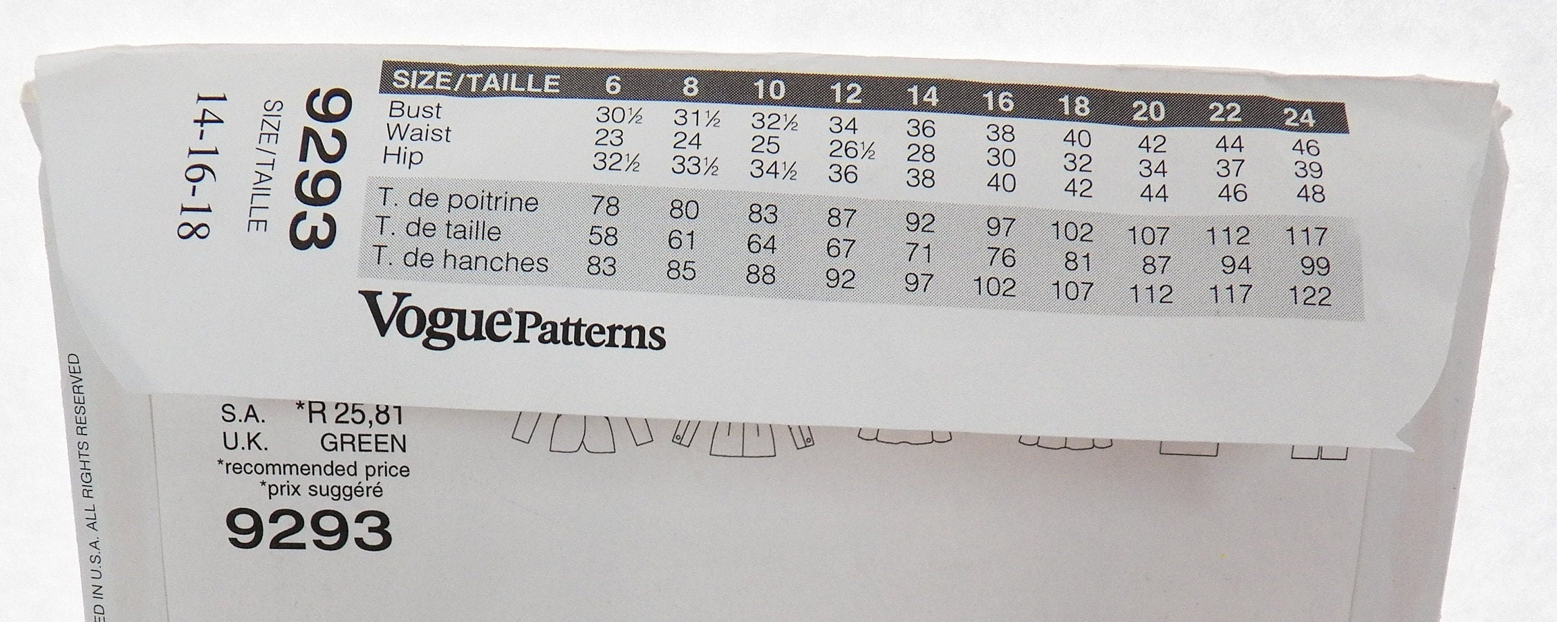 UNCUT Vogue 9293 Pattern for Misses' Semi-fitted Lined - Etsy