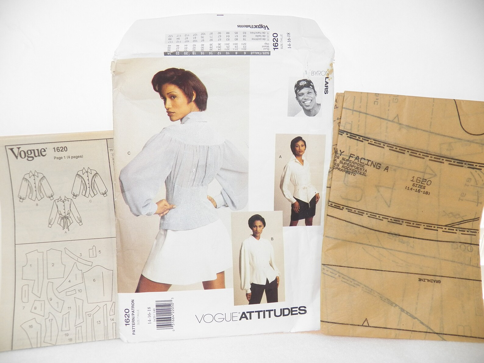 UNCUT Vogue Attitudes 1620 Pattern for Designer Blouse Collection by ...