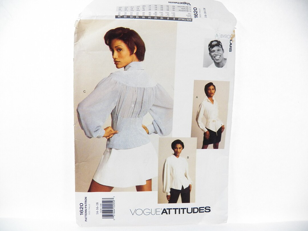 UNCUT Vogue Attitudes 1620 Pattern for Designer Blouse Collection by ...
