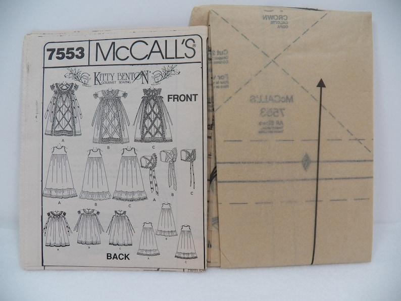 UNCUT Simplicity 7553 OR 8863 Patterns for Baby Wardrobe of Christening ...