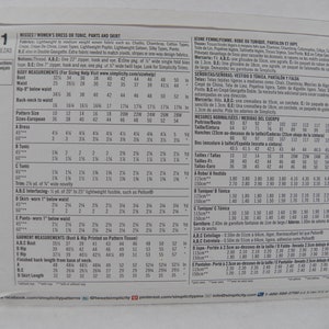 UNCUT Simplicity 1431 Pattern for Women's Flared Dress or Tunic, Pants ...