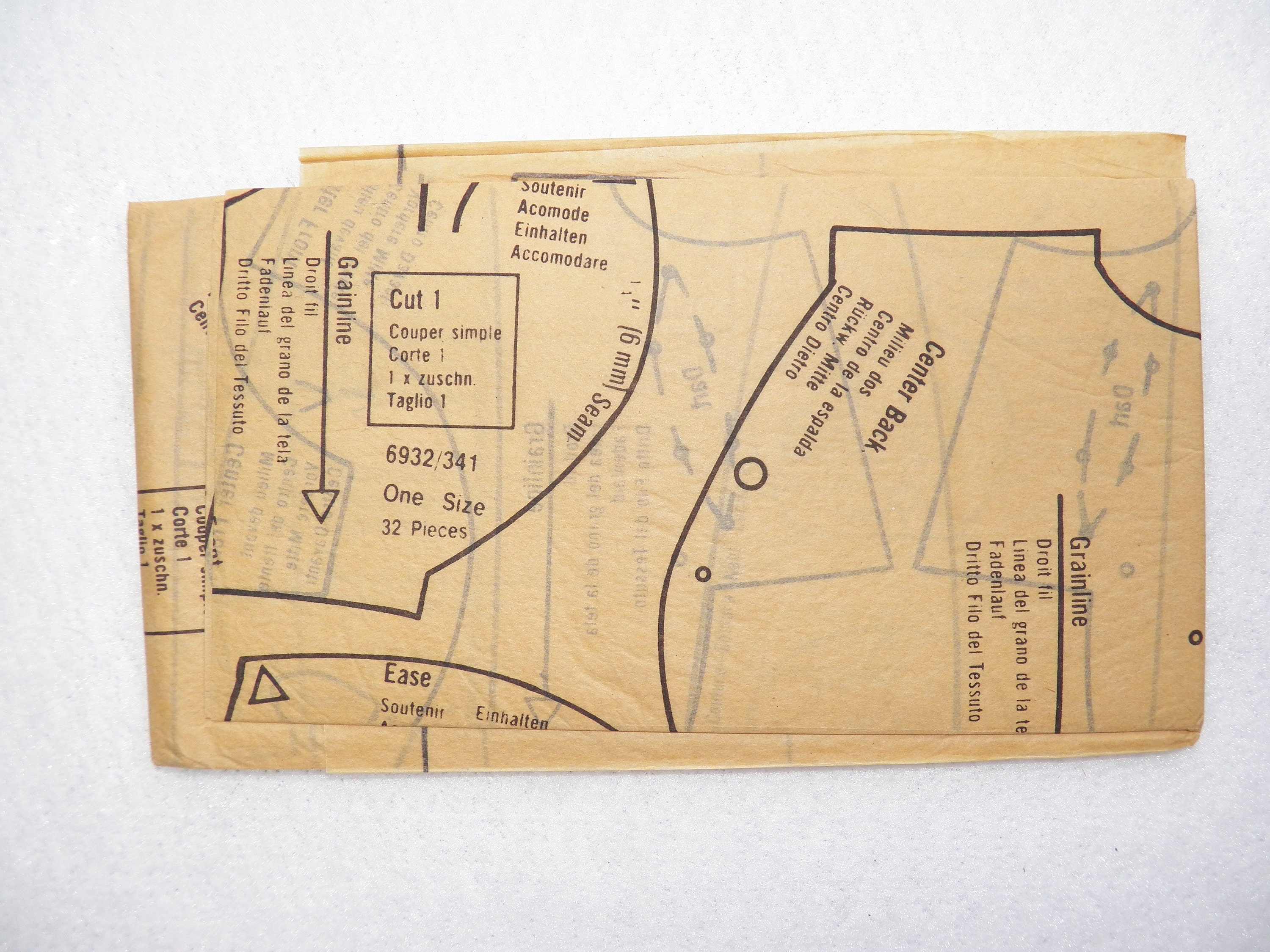 UNCUT Butterick 6932 Pattern for Care Bears - Baby Hugs Bear and Baby ...