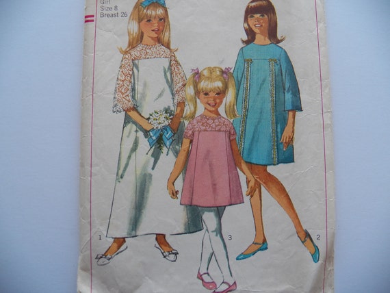 Vintage Simplicity 6996 Sewing Pattern Girl's Size 8 | Etsy