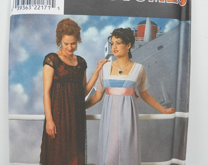 UNCUT Simplicity Costumes 8399 Rose Titanic Dress Pattern, Empire Waist ...