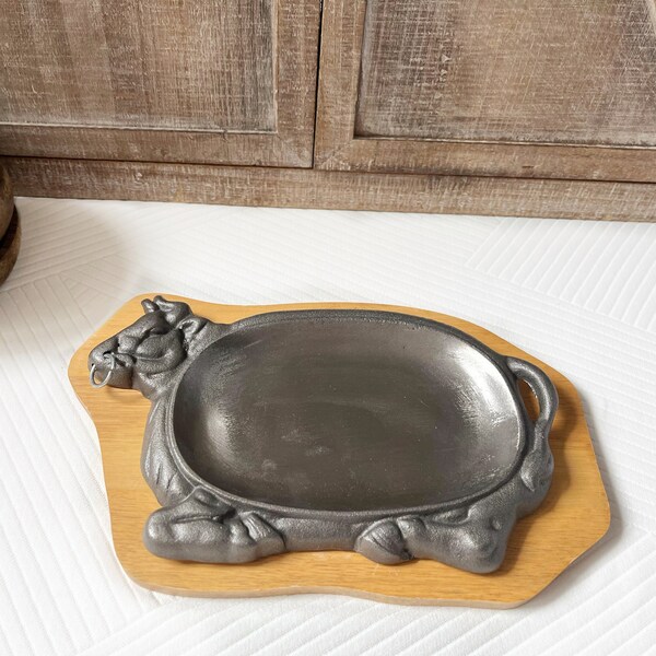 Cast Iron Cow Plate - Etsy