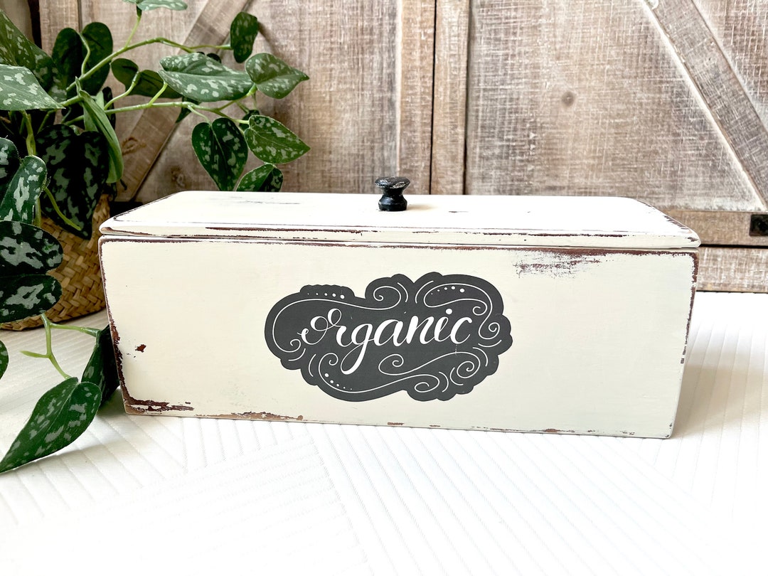 Wooden Recipe Holder Box, Recipe Organizer, Organic Farmhouse Box for ...