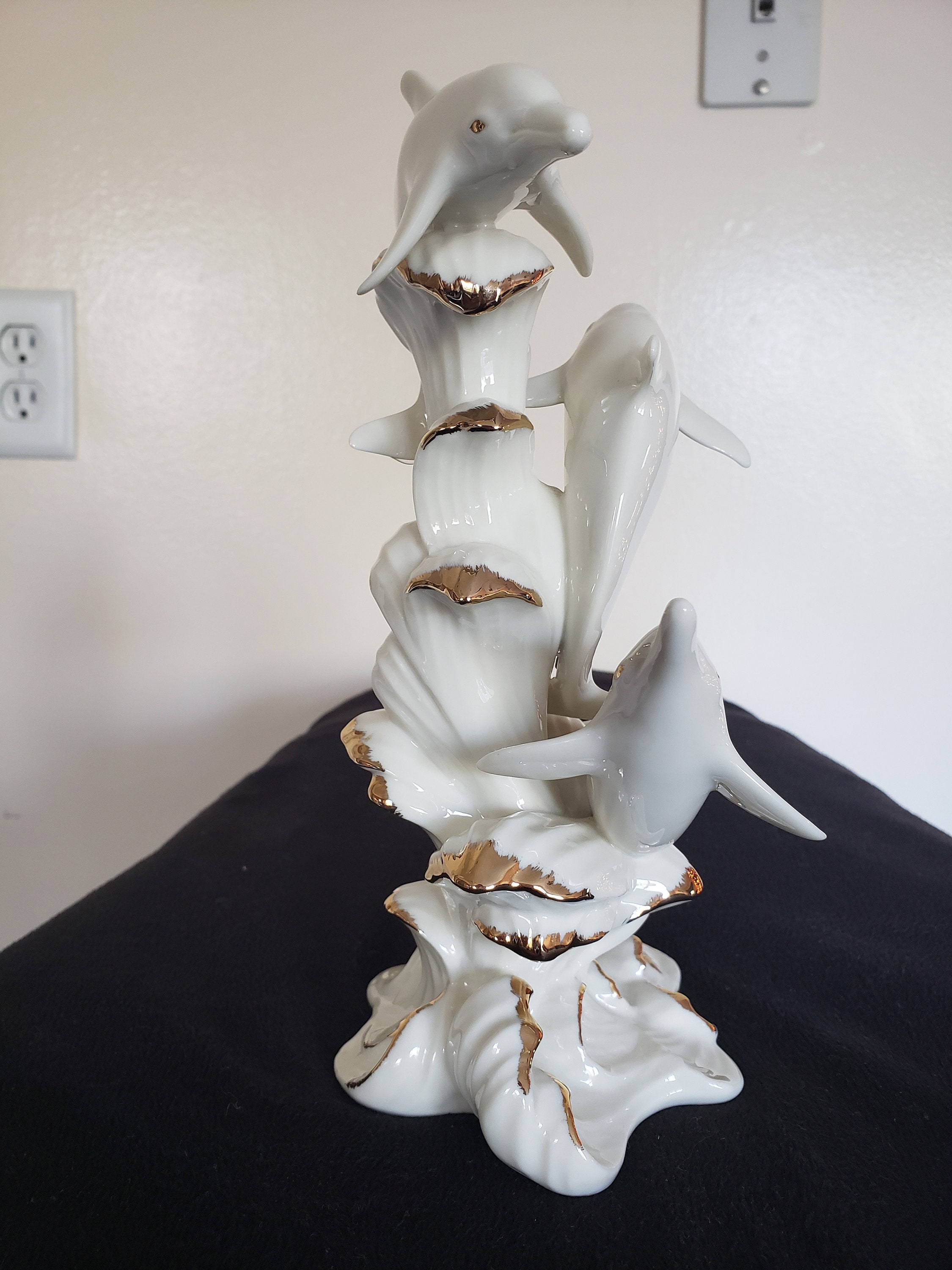 Lenox wave Dancer Dolphins Nautical Decor - Etsy