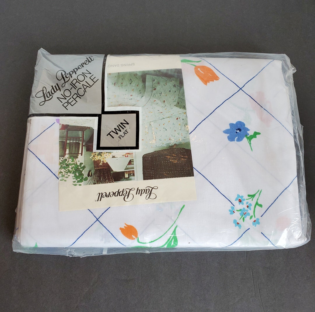 Lady Pepperell spring Dance Floral Twin Flat Sheet - Etsy