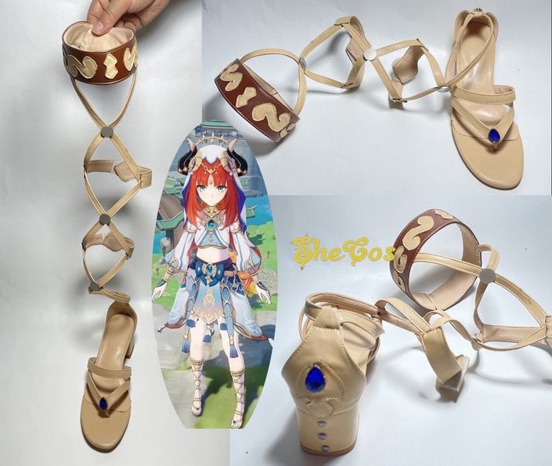 Genshin Impact Nilou Cosplay Costume Nilou Dress Wig And Shoes Etsy