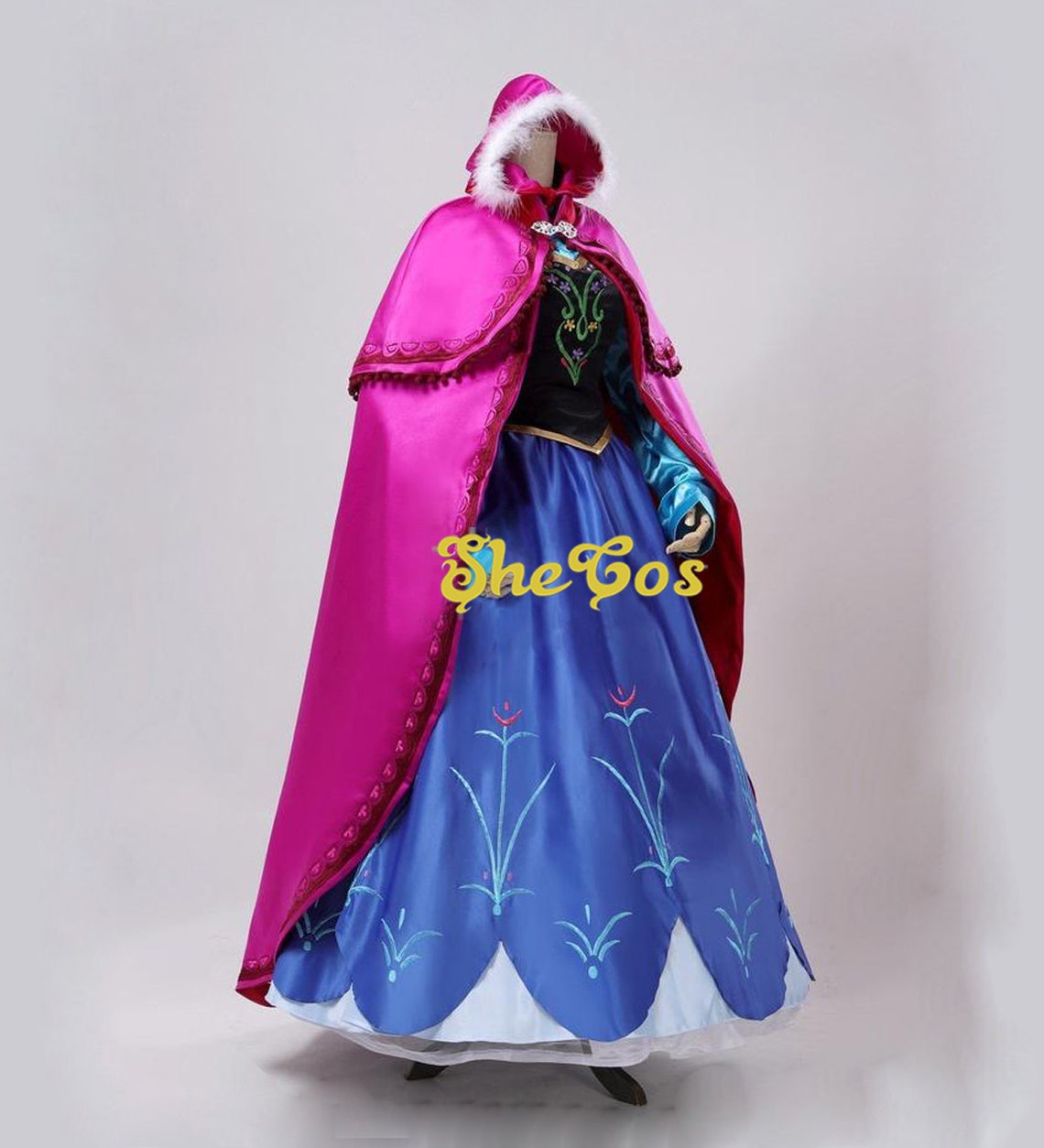Frozen Anna Embroidered Dress Adult Frozen Anna Winter Outfit Etsy