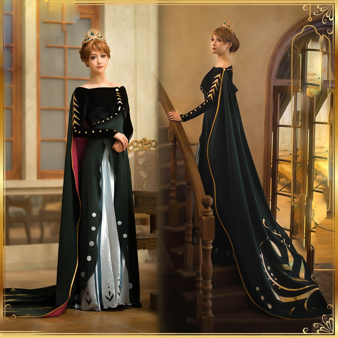 Anna Costume Frozen 2 Anna Queen Cosplay Dress Adult Etsy