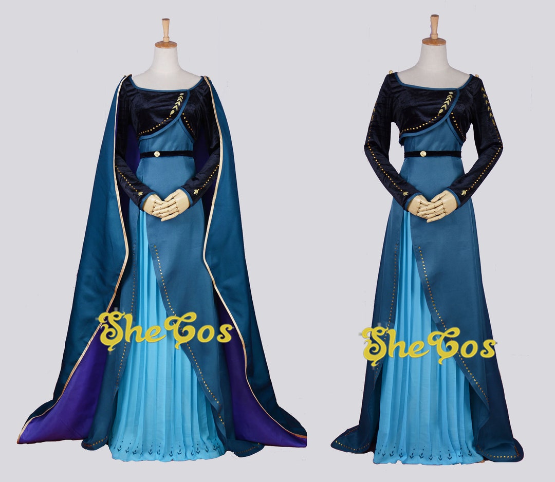 Frozen 2 Anna Queen Dress Adult Anna Embroidered Costume Etsy Uk