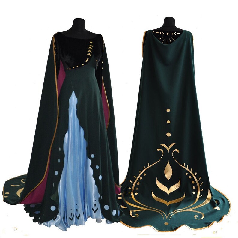 Anna Costume Frozen 2 Anna Queen Cosplay Dress Adult Etsy