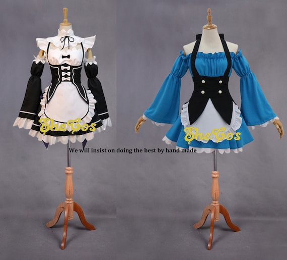 Rem Ram Costume Cosplay Maid Outfit Dresszero Kara Hajimeru - Etsy ...