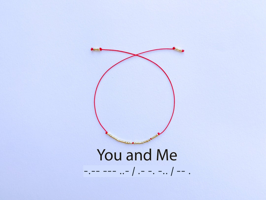 Morse Code Bracelet for Luck With the Word you and Me Encrypted in the ...