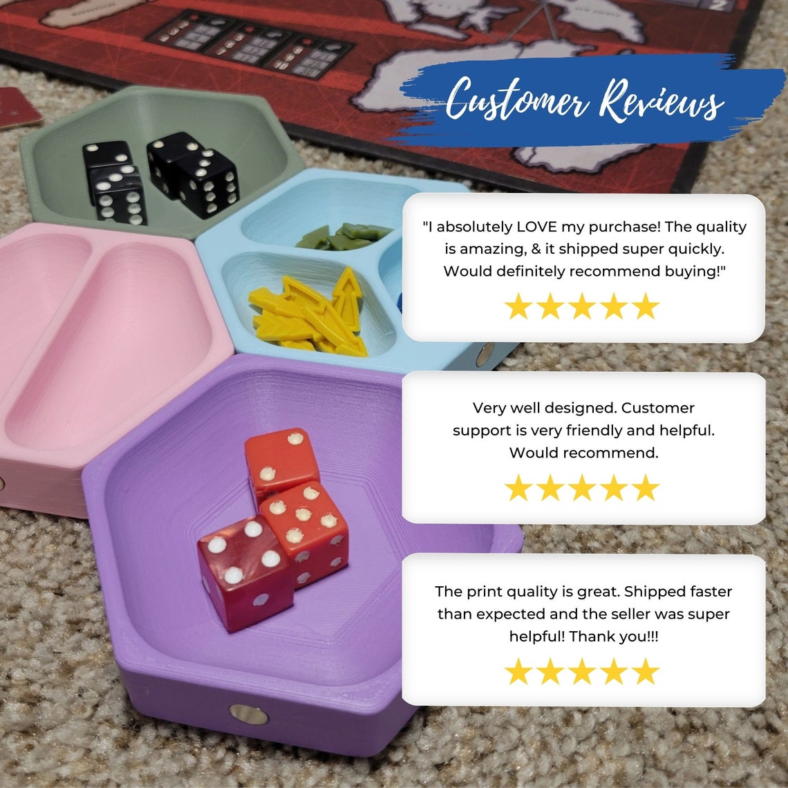 Game Piece Holder Storage for Board Game Trays - Board Game Accessories ...