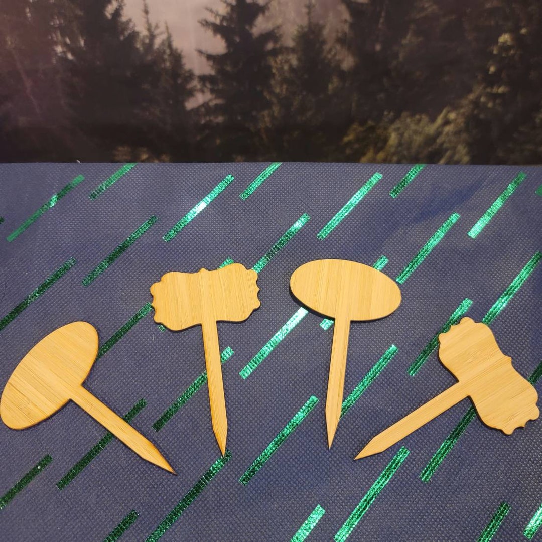 Garden Stake Set | Plant Stakes | Wood Markers | Custom Wood Stakes - Etsy