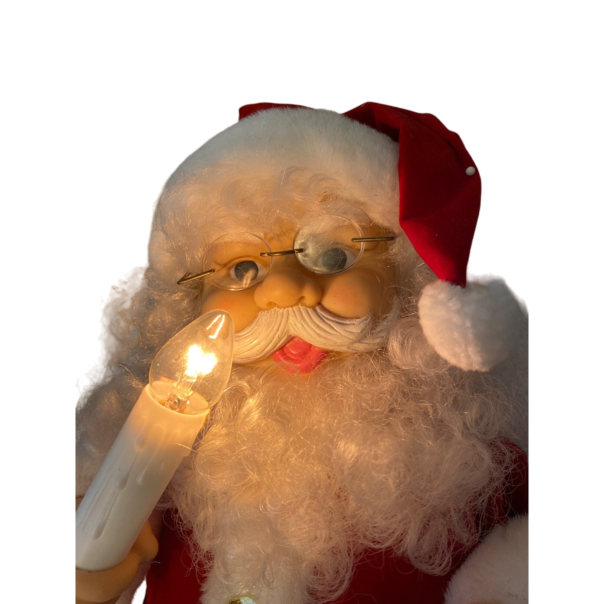 Santa Motion-ettes 22 Animated Illuminated With Candle Christmas off on ...