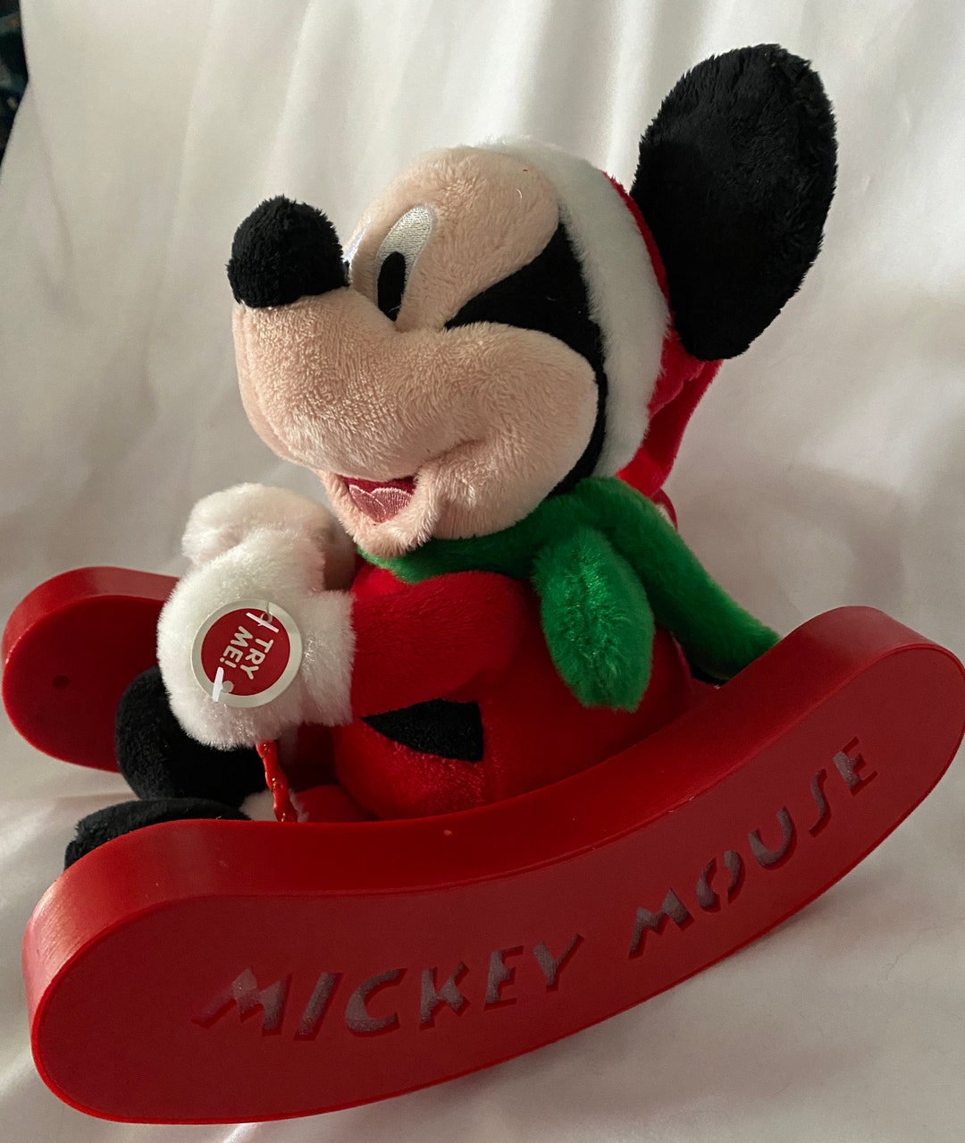 Disney Mickey Mouse Christmas Sled Sleigh Ride Lights Sings - Etsy