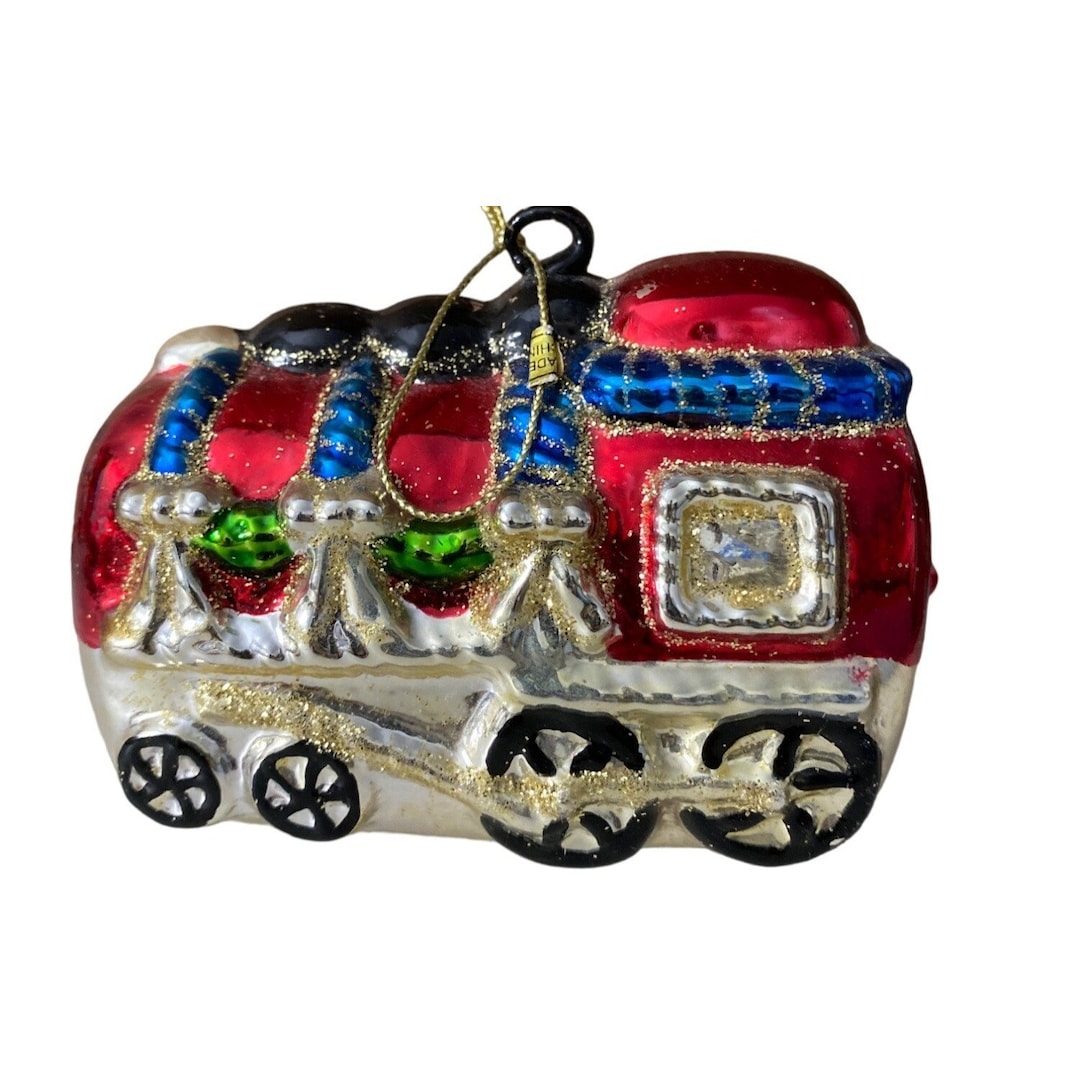 Vintage Glass Train Railroad Engine Ornament 5 Inch - Etsy
