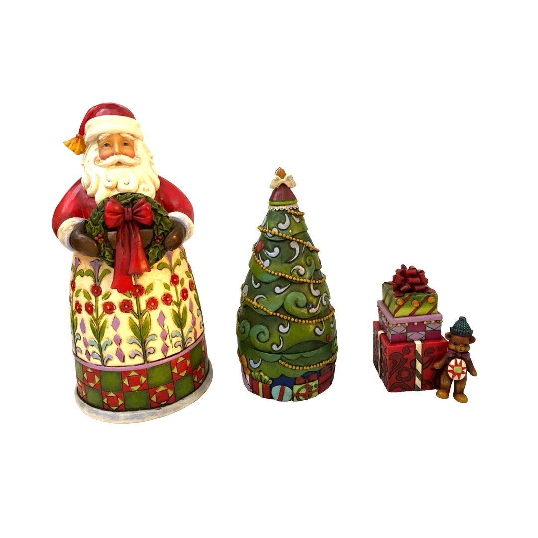 Jim Shore Heartwood Creek 2010 Christmas Nesting Box Santa Tree ...