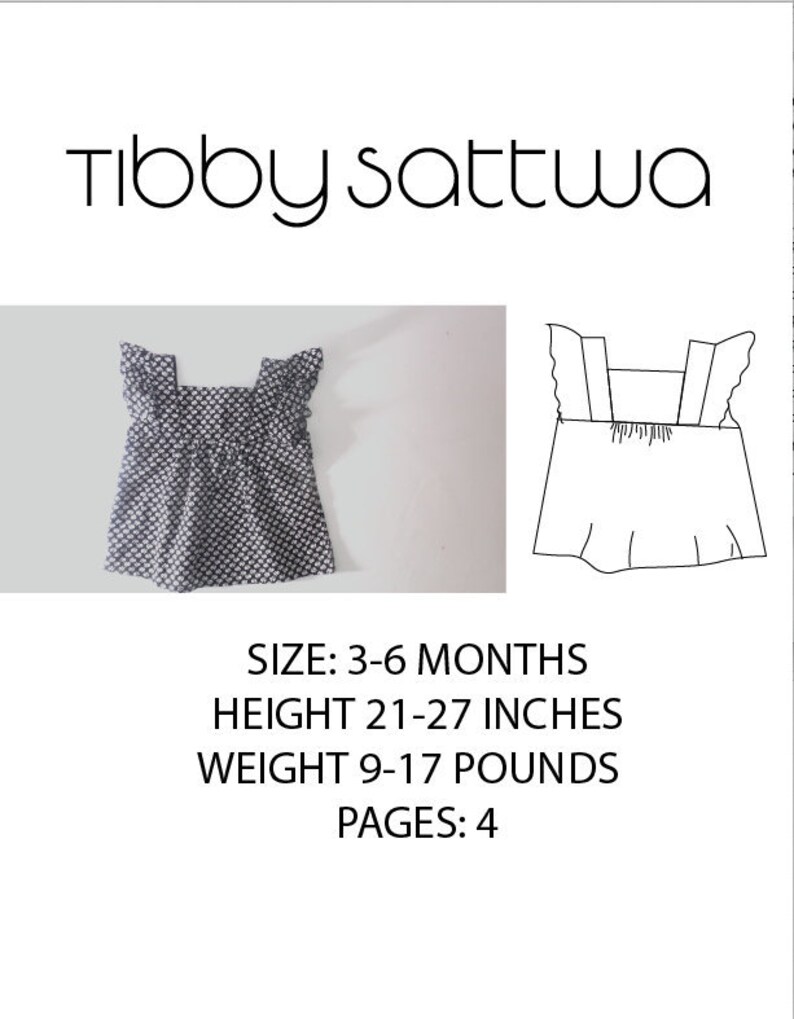 Baby Top Pattern Pdf, Frill Sleeve Tunic Sewing Patterns, Girls Sewing ...